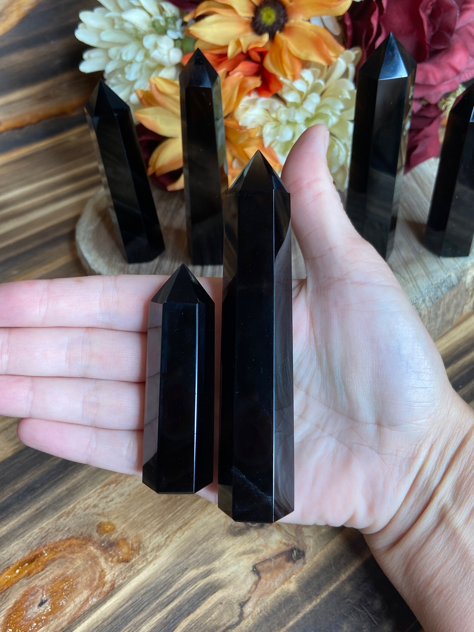 Ice Obsidian Tower Twr245 Ice Obsidian Point Crystal Tower - Etsy