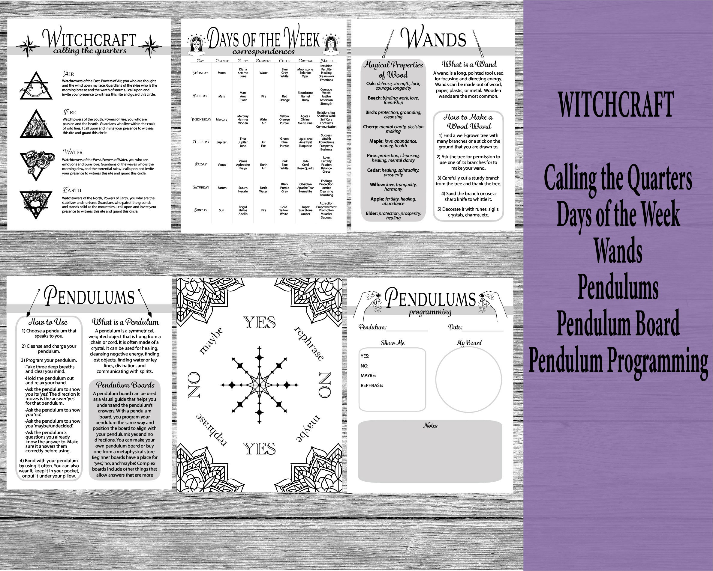 Basics of Witchcraft Bundle Witch Journal Pages Printable - Etsy