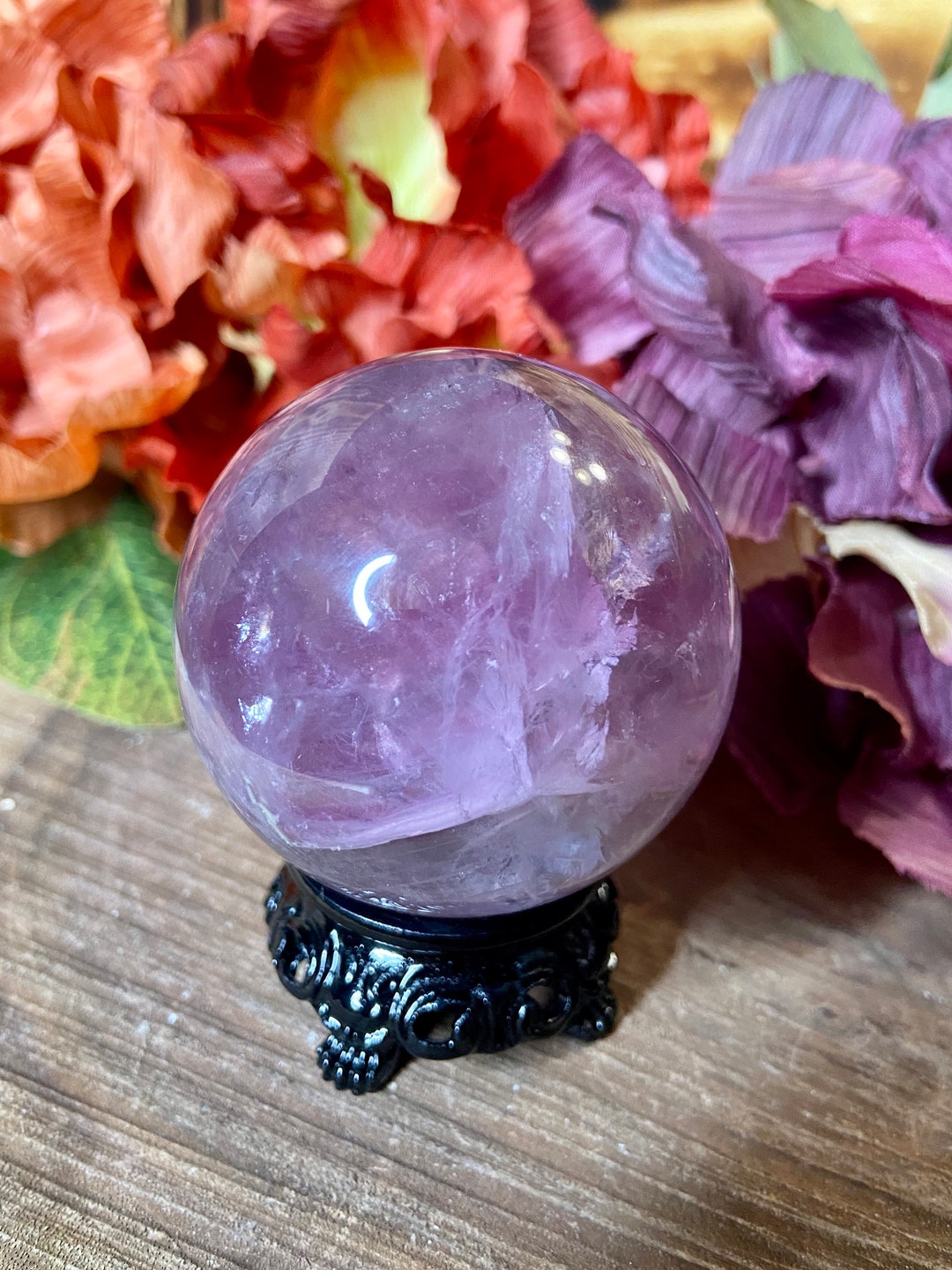 Fluorite Sphere, Sph131, #16, 53mm Crystal Sphere, Purple Fluorite ...