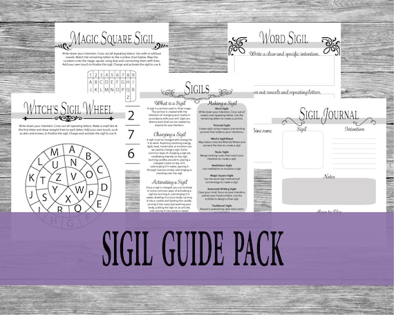 Sigils Guide Pack Sigils Worksheets Printable Sigils Cheat | Etsy