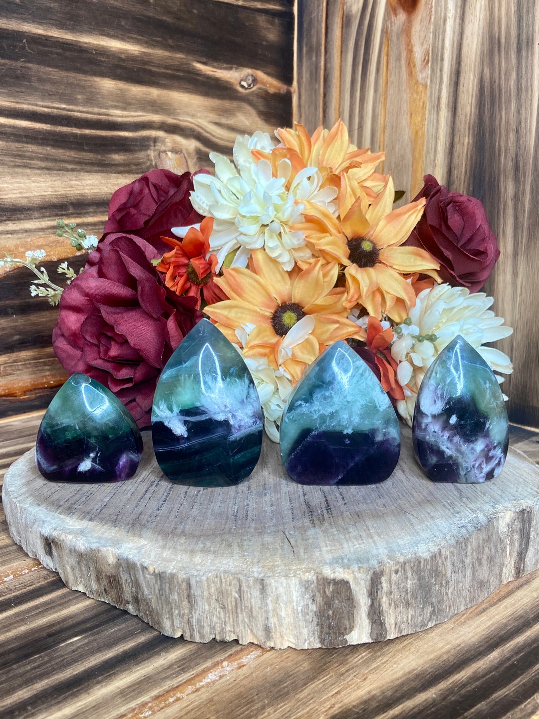 Fluorite Teardrop, Twr250, Fluorite Freeform, Rainbow Fluorite - Etsy