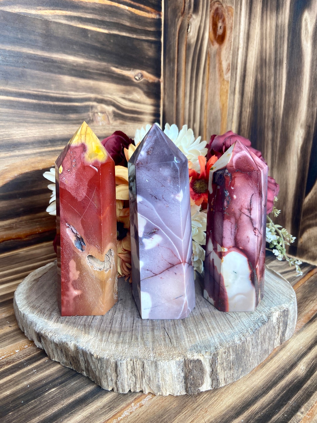 Mookaite Tower, Twr391, Purple Mookaite Point, Yellow Mookaite, Red ...
