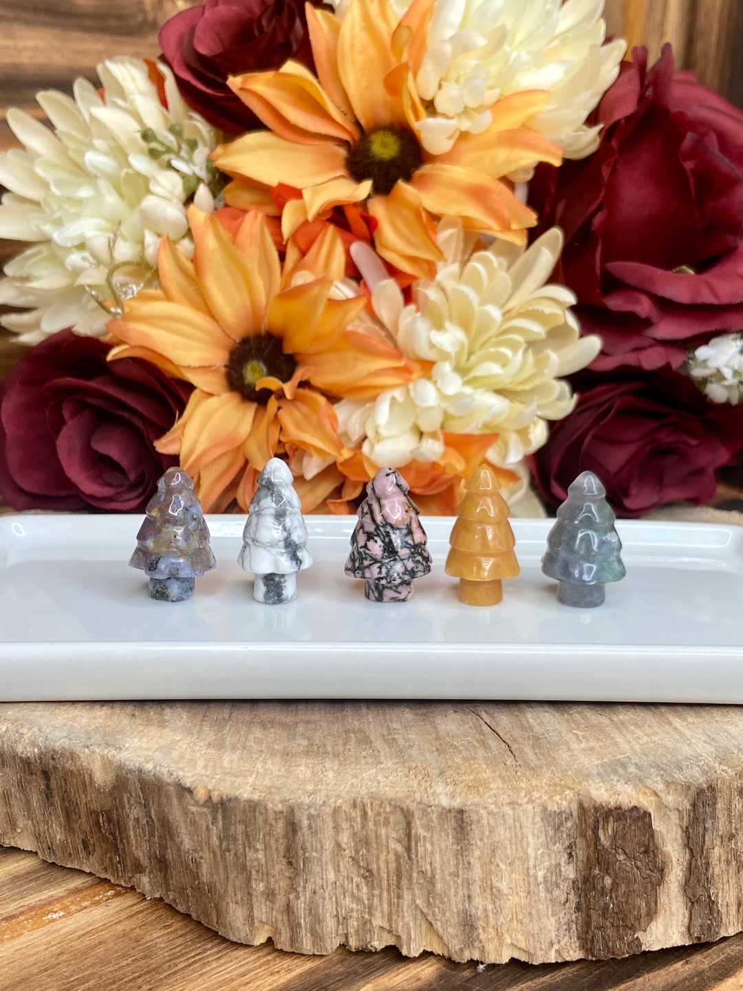 Mini Crystal Tree, Crv397, Mini Crystal Christmas Tree, Rose Quartz ...