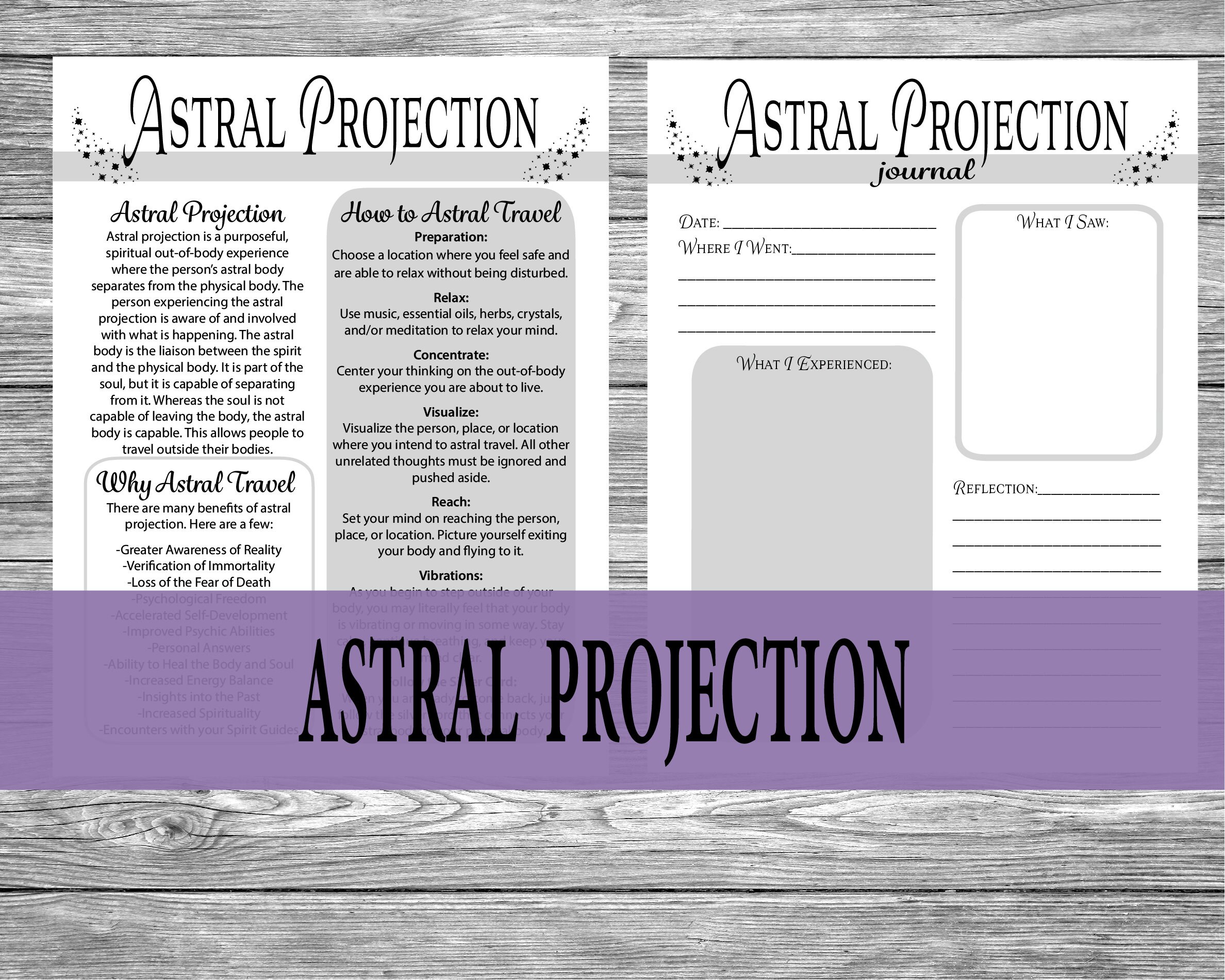 Astral Projection Guide Astral Travel Journal Pages | Etsy