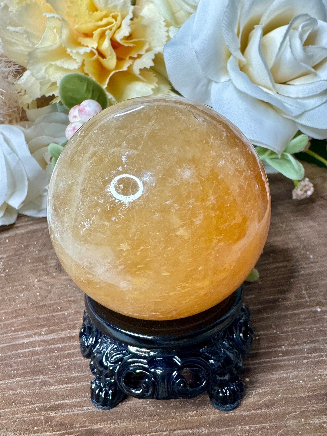 Honey Calcite Sphere, Crystal Sphere, Sph140, 7, 52mm - Etsy
