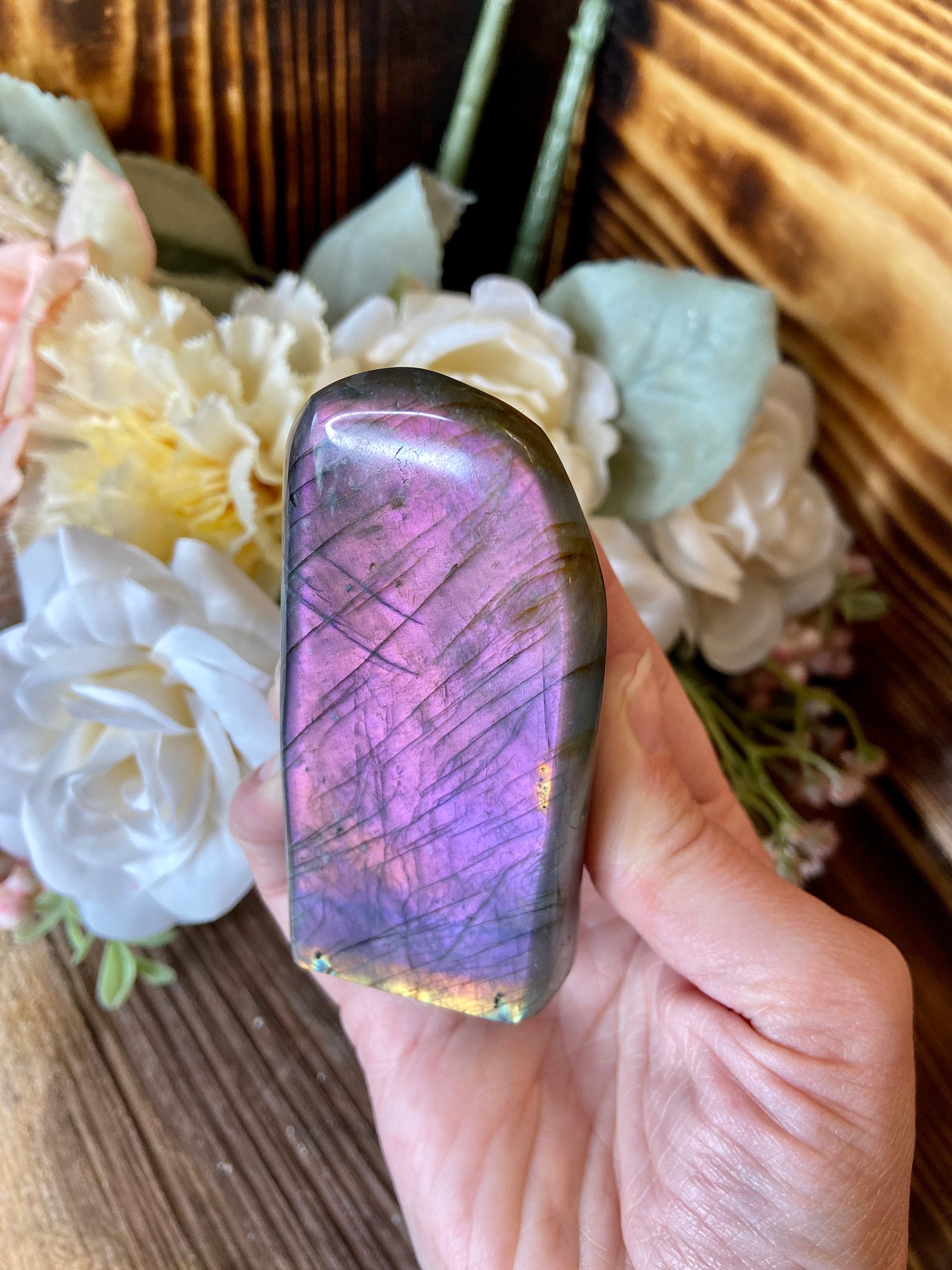 Labradorite Freeform Crystal Freeform Msc117 Purple - Etsy