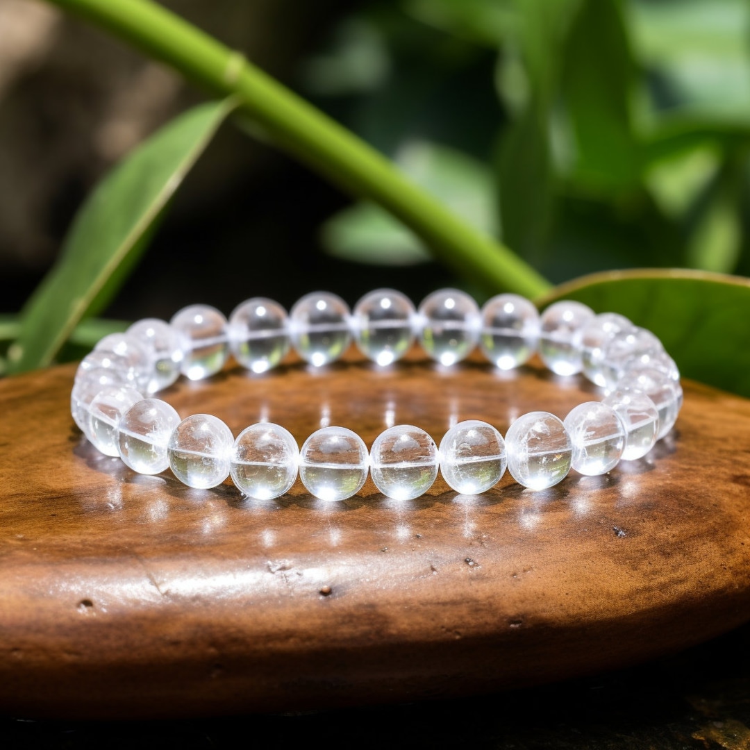 Clear Quartz Bracelet, Crystal Bracelet, Bead Bracelet - Etsy
