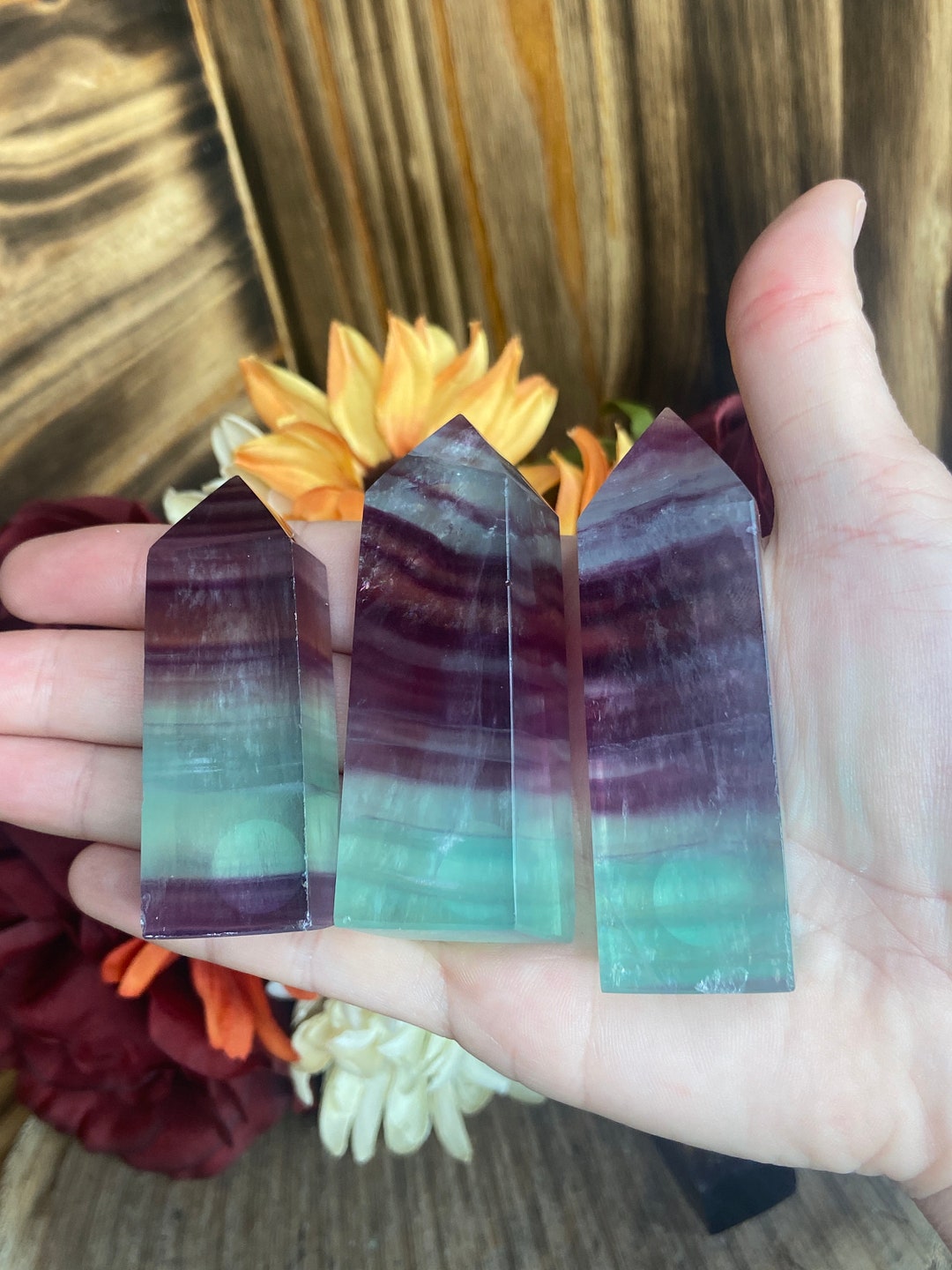 Rainbow Fluorite Tower, Twr222, High Quality Crystal Point, Crystal ...