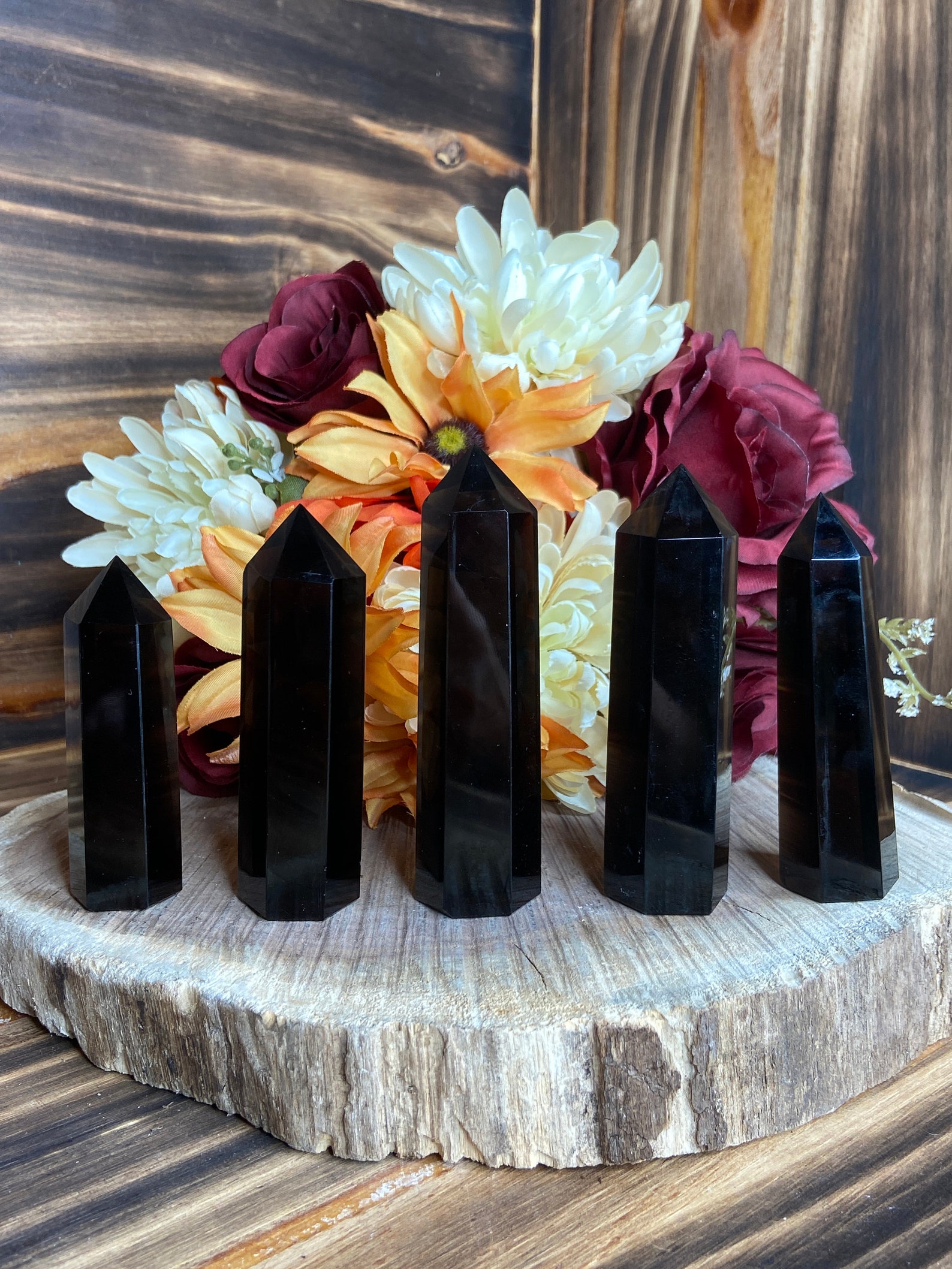 Ice Obsidian Tower Twr245 Ice Obsidian Point Crystal Tower - Etsy