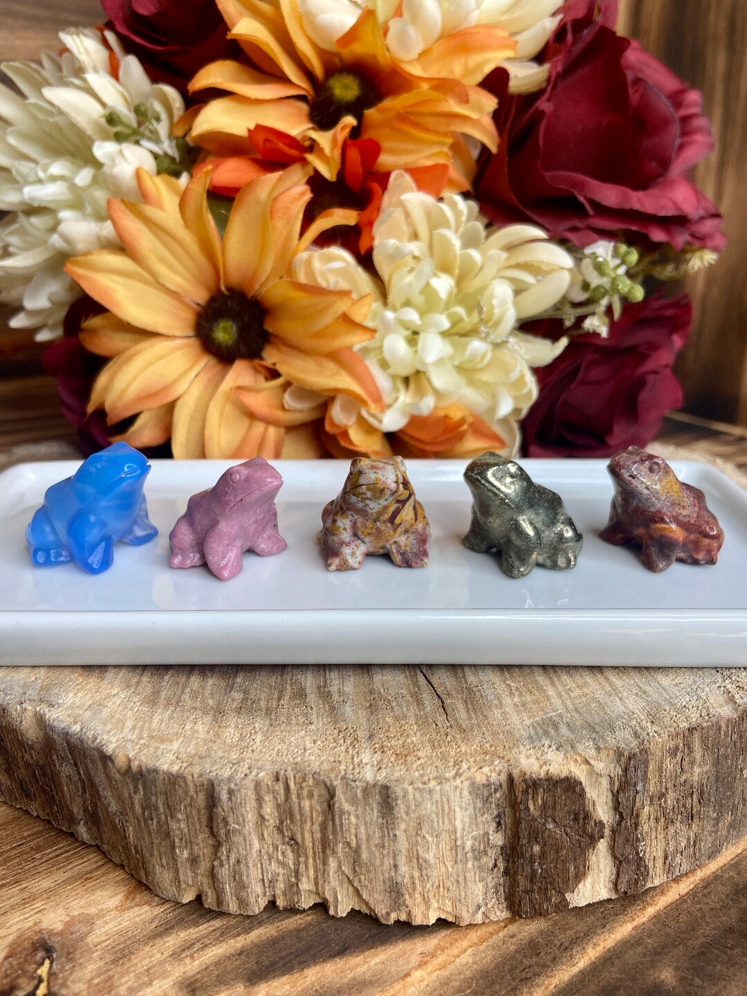 Mini Crystal Frog, Crv353, Rhodonite Frog, Pyrite Frog, Calcite Frog ...