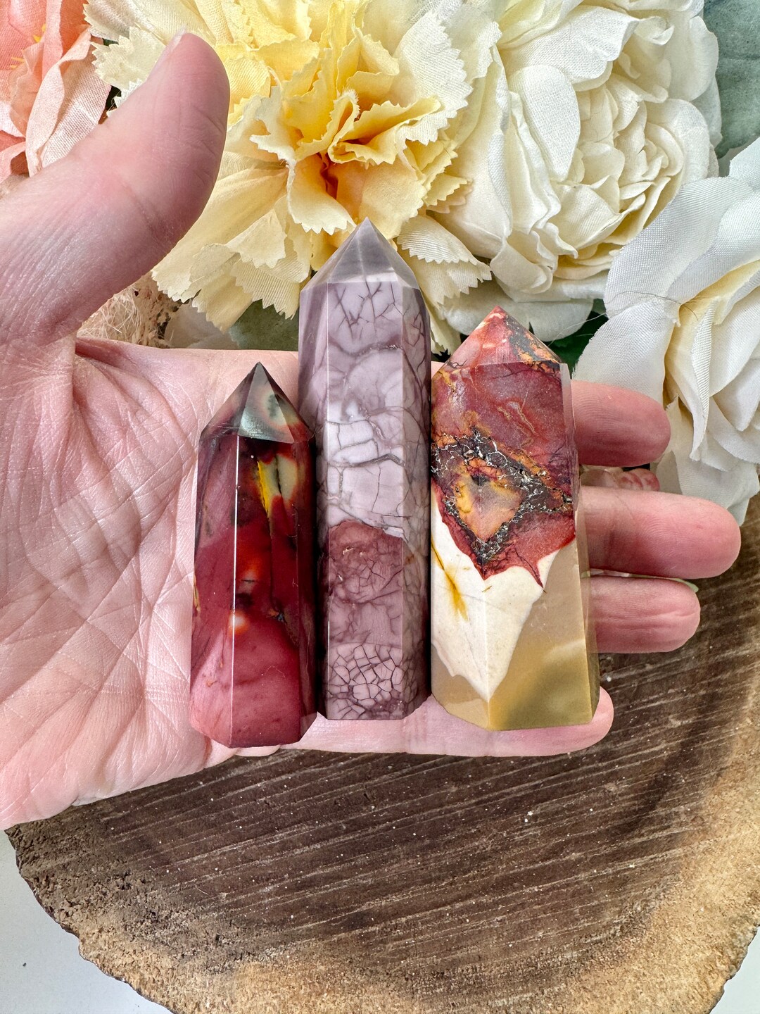 Mookaite Tower, Purple Mookaite Point, Yellow Mookaite, Red Mookaite ...