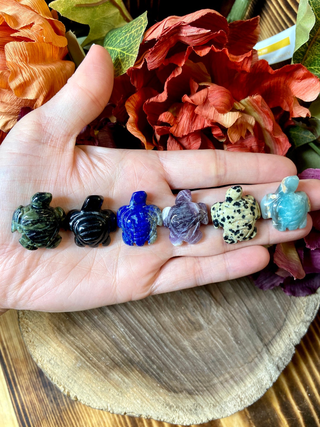 Mini Crystal Turtle, Crv127, Ocean Jasper Turtle, Mookaite Turtle, Rose ...