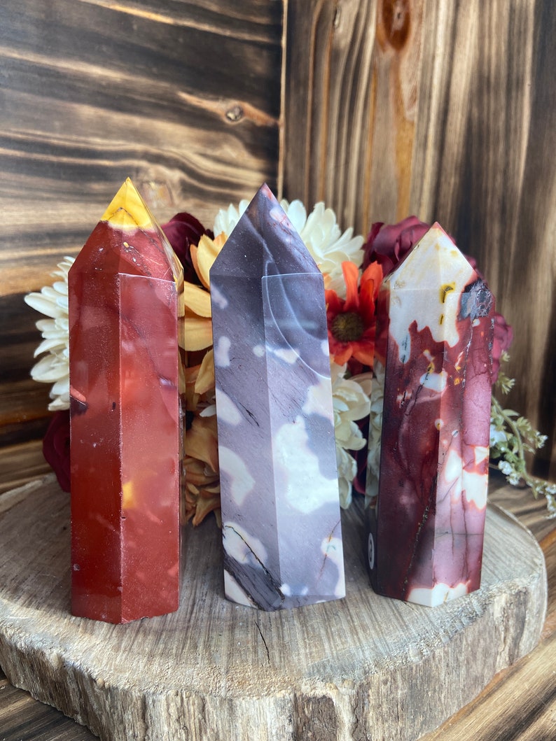 Mookaite Tower Twr391 Purple Mookaite Point Yellow - Etsy