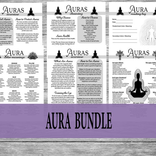 Auras Guide Aura Reading Log Journal Page Printable Aura - Etsy Canada