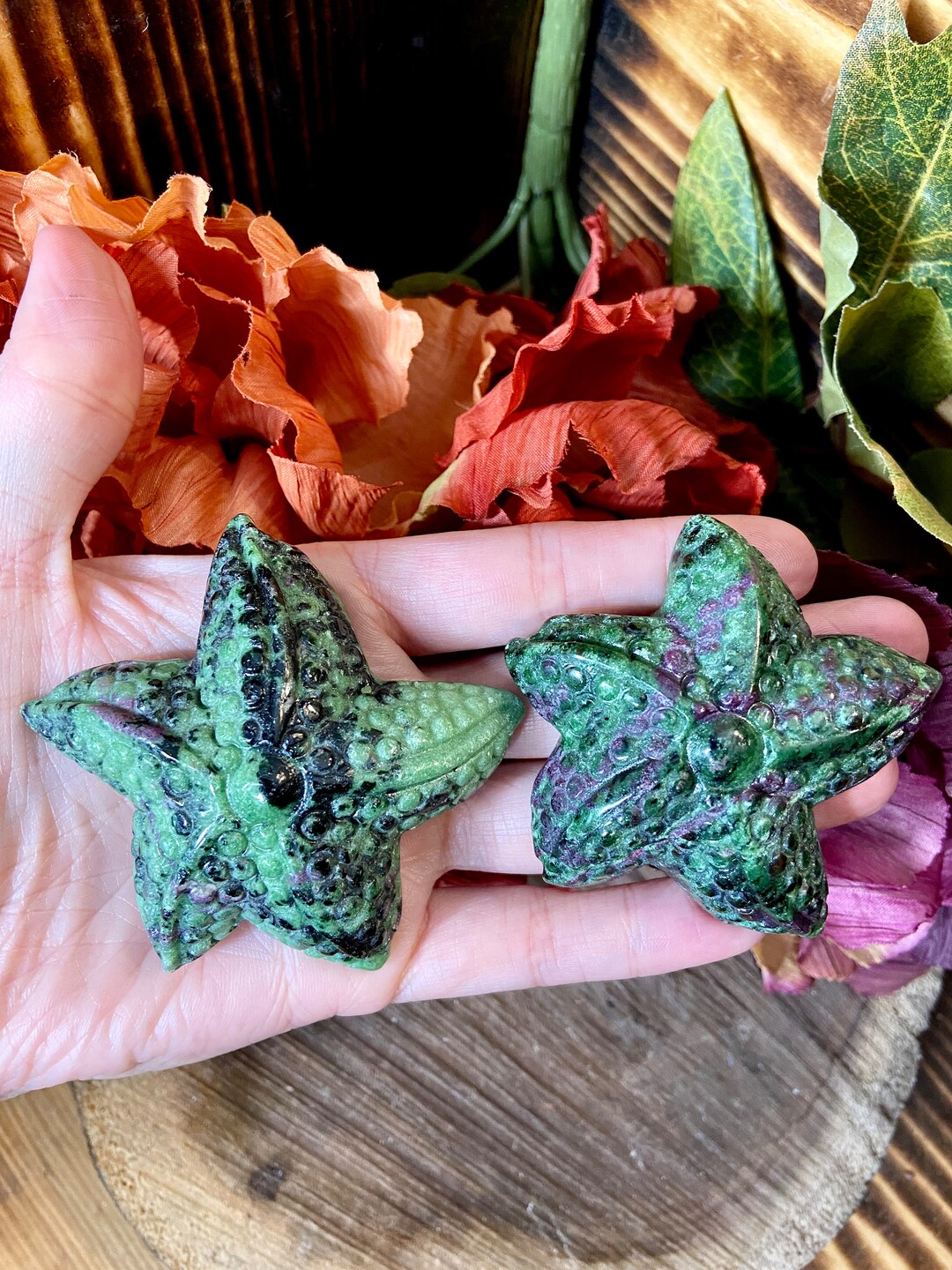 Ruby Zoisite Starfish Carving, Crv201, Crystal Starfish, Crystal ...