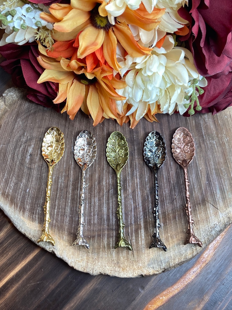 Apothecary Spoon, Witch Altar Spoon, Metal Spoon With Filigree ...