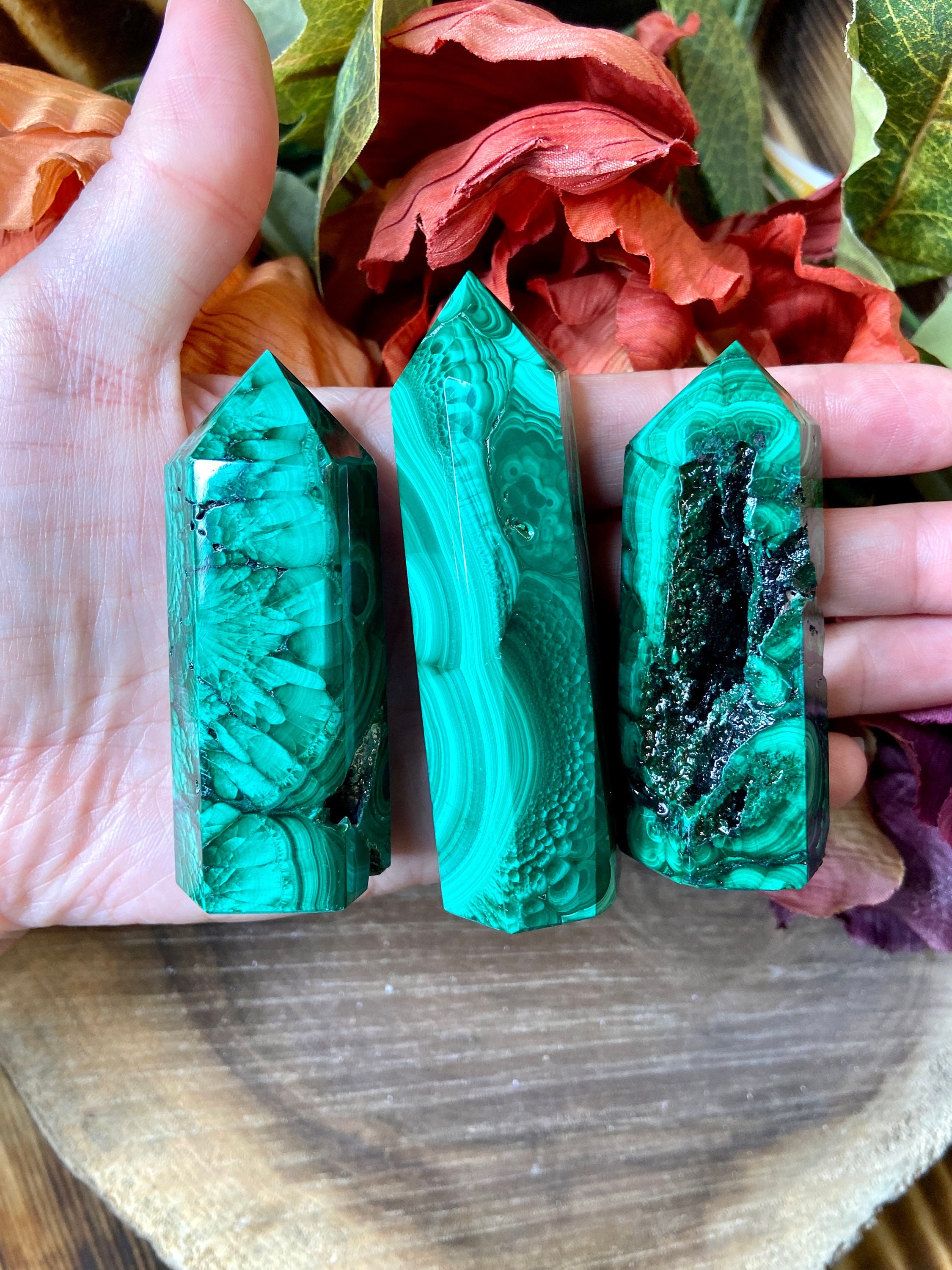 Malachite Tower, Crystal Tower, Twr235, High Quality Malachite Point - Etsy