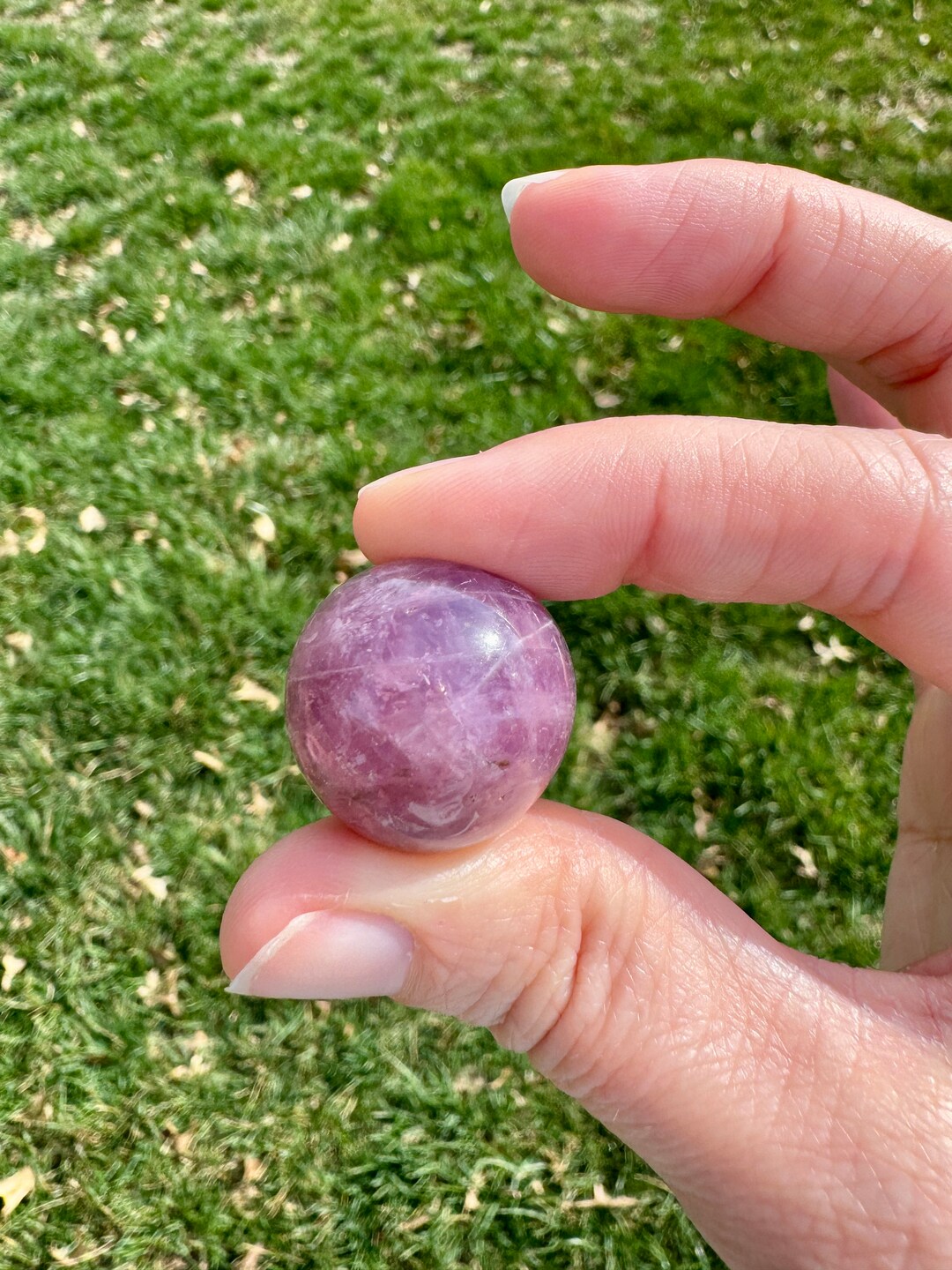 Purple Rose Quartz Sphere, Lavender Rose Quartz Sphere, Crystal Sphere ...