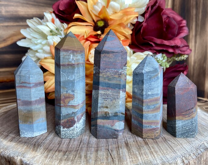 Jasper Point, Twr132, Rainbow Stone Jasper Tower - Etsy