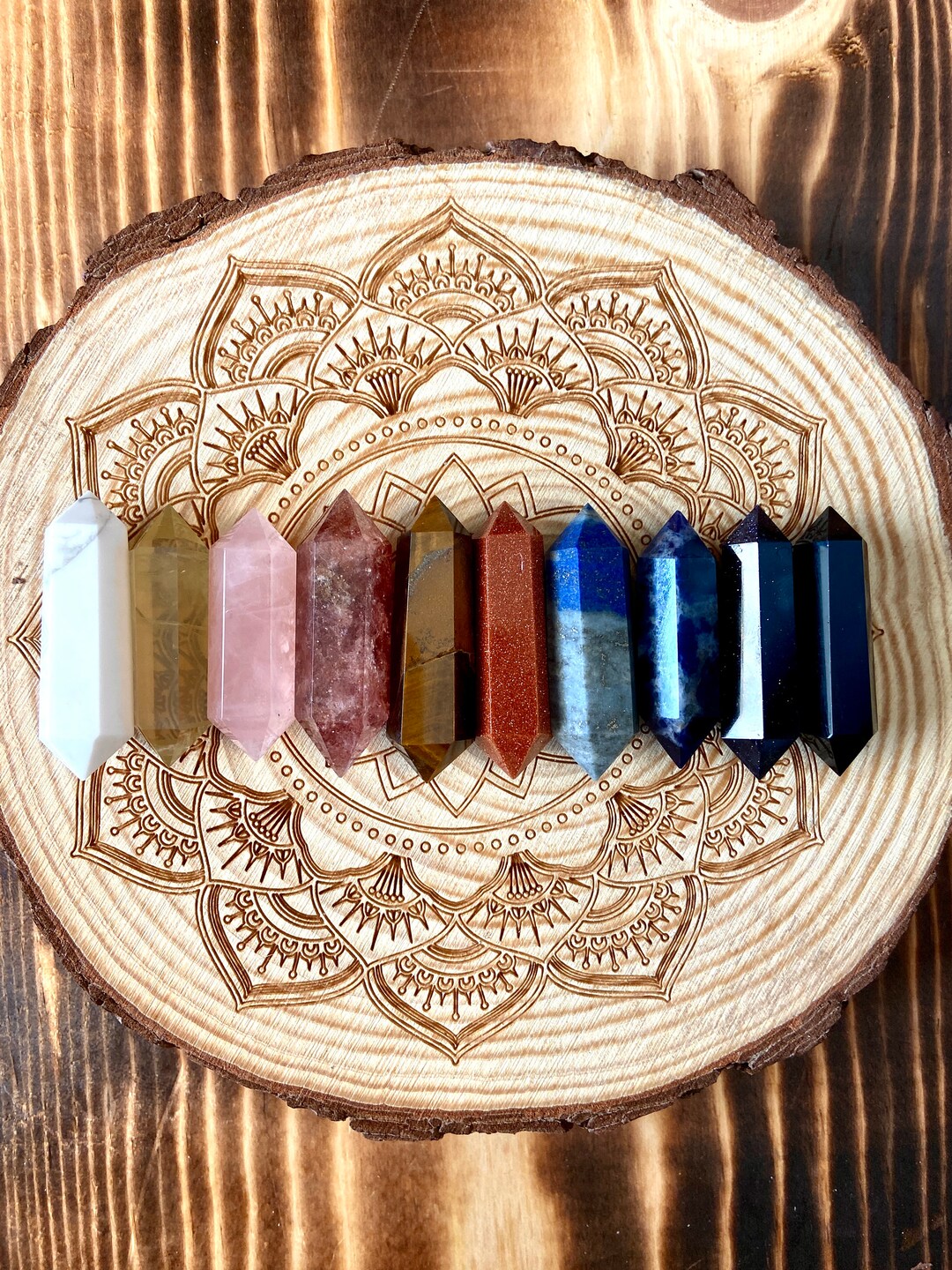 Mini Crystal Double Point, Twr273, Mini Crystal DT, Rose Quartz, Clear ...