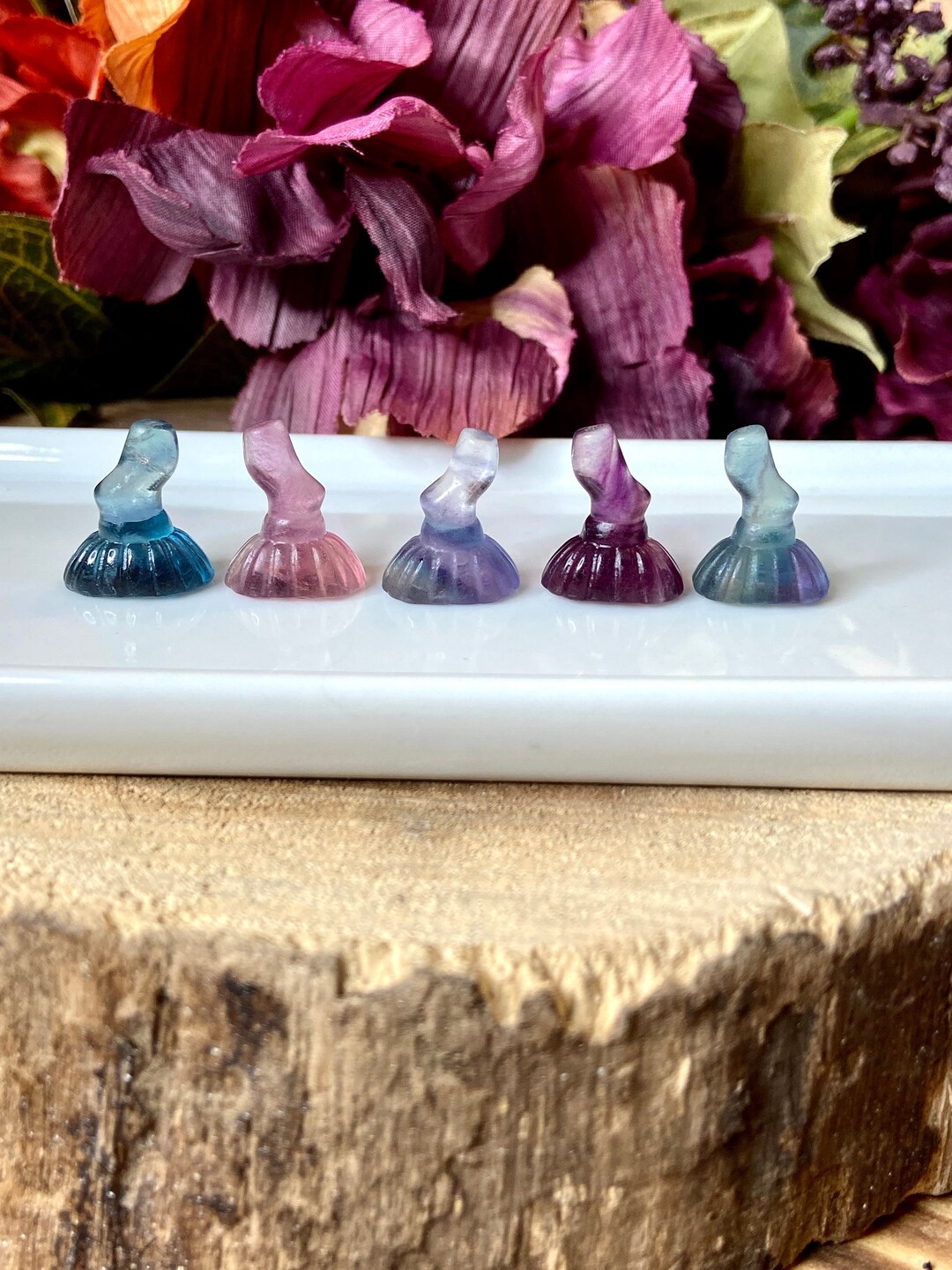 Mini Fluorite Broom, Crv347, Crystal Witch Broom, Tiny Rainbow Fluorite ...