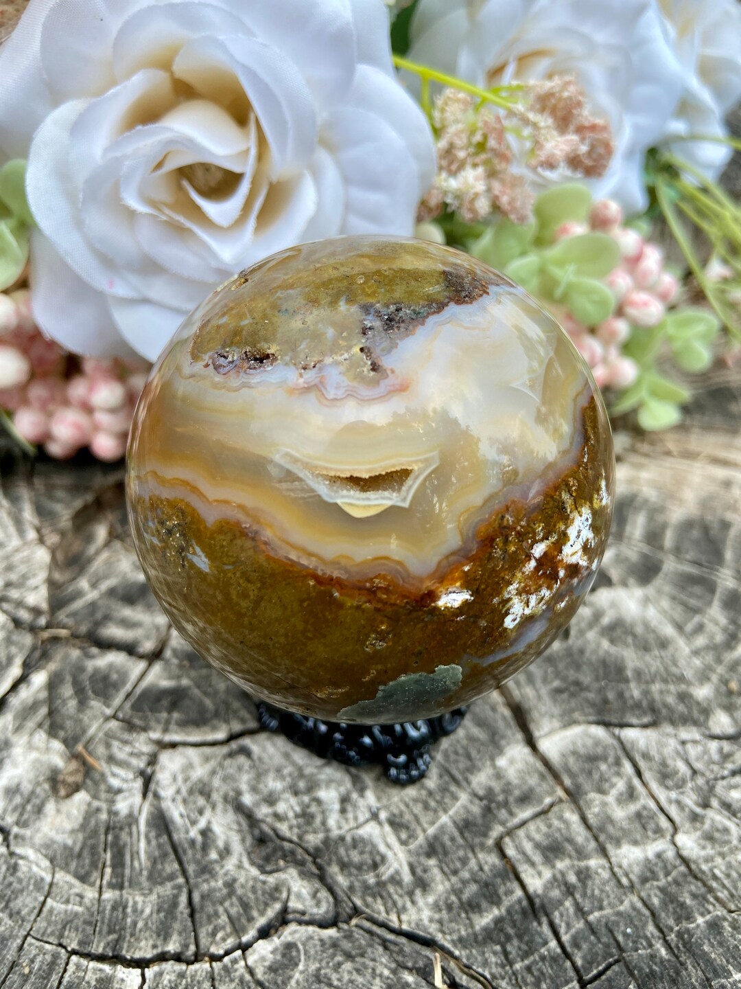 Colorful Glazed Agate Sphere, Sph128, #3, 66mm Crystal Sphere - Etsy