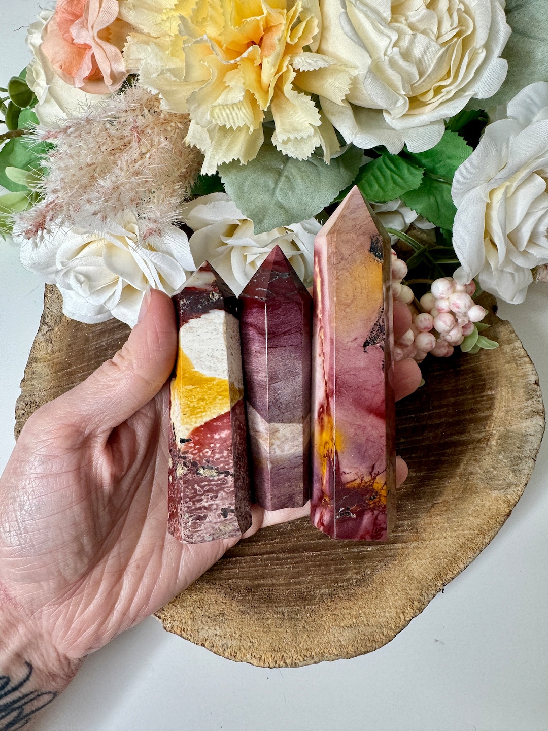 Mookaite Tower, Purple Mookaite Point, Yellow Mookaite, Red Mookaite ...