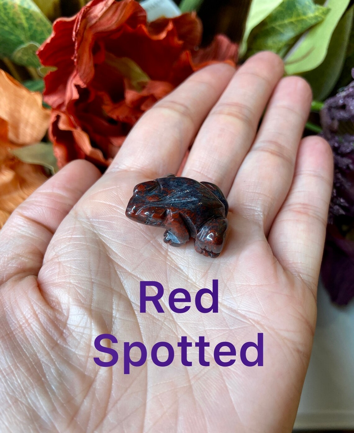 Mini Crystal Frog Crv121 Black Obsidian Frog Dalmatian - Etsy