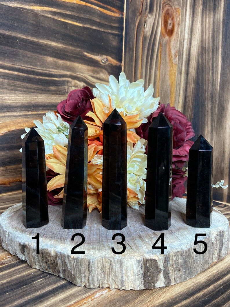 Ice Obsidian Tower Twr245 Ice Obsidian Point Crystal Tower - Etsy