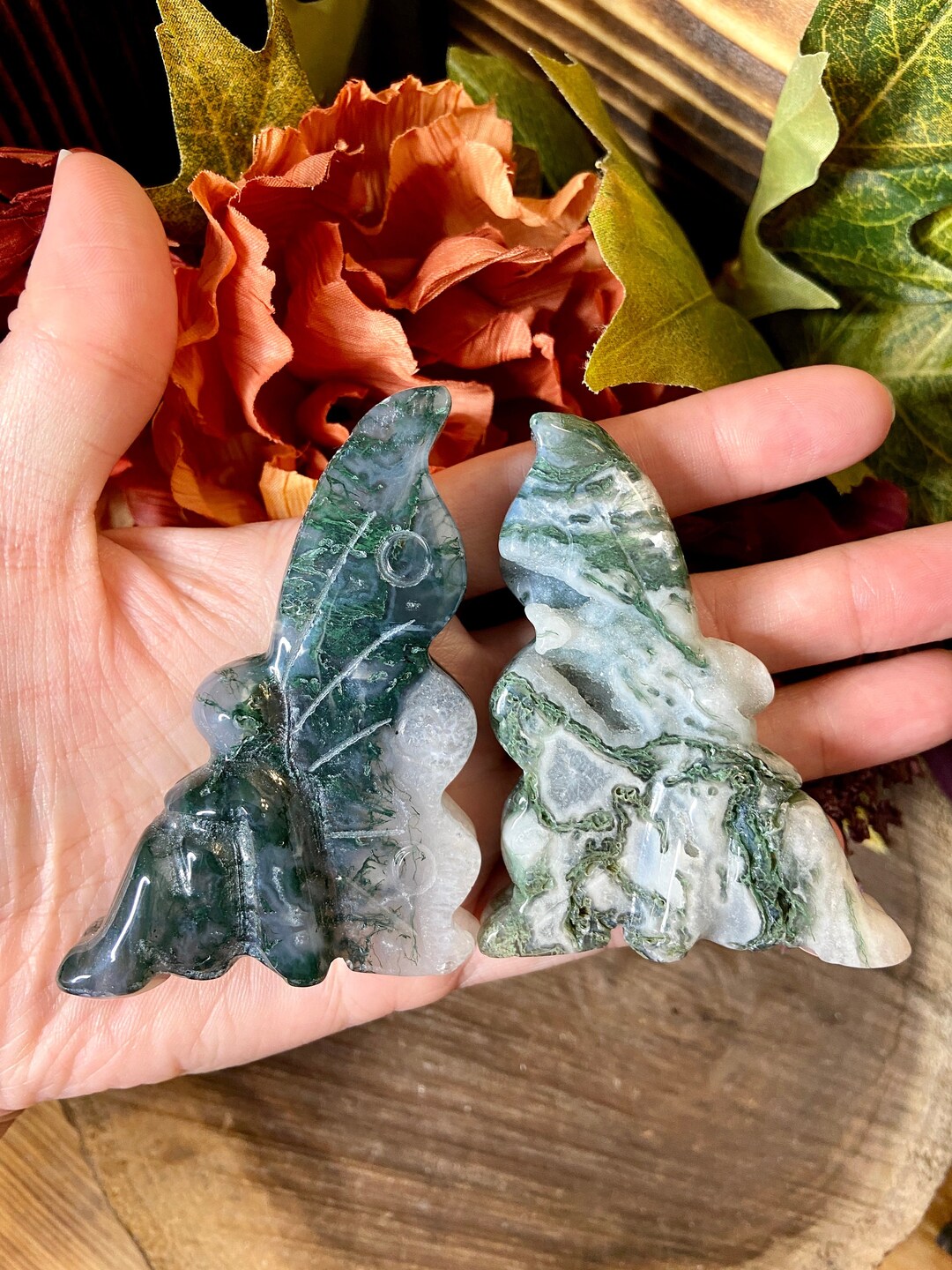 Moss Agate Fairy, Crv357, Crystal Fairy, Druzy Moss Agate Fairy - Etsy