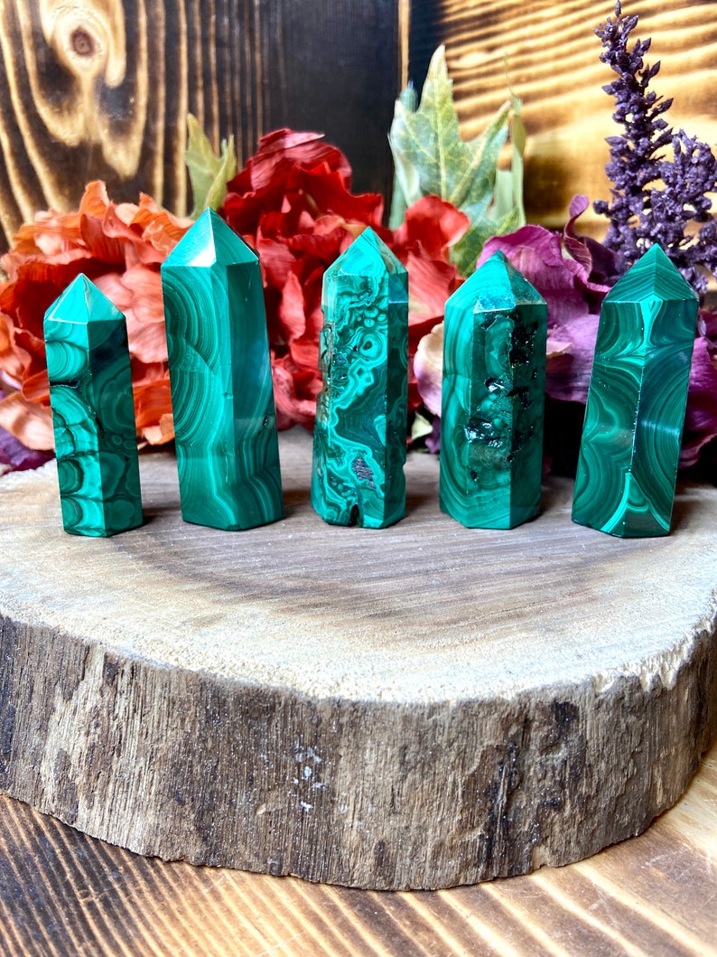 Malachite Tower, Crystal Tower, Twr235, High Quality Malachite Point - Etsy