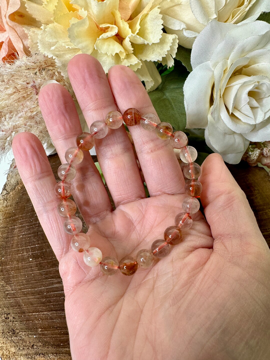 Fire Quartz Bracelet, Crystal Bracelet, Bead Bracelet - Etsy