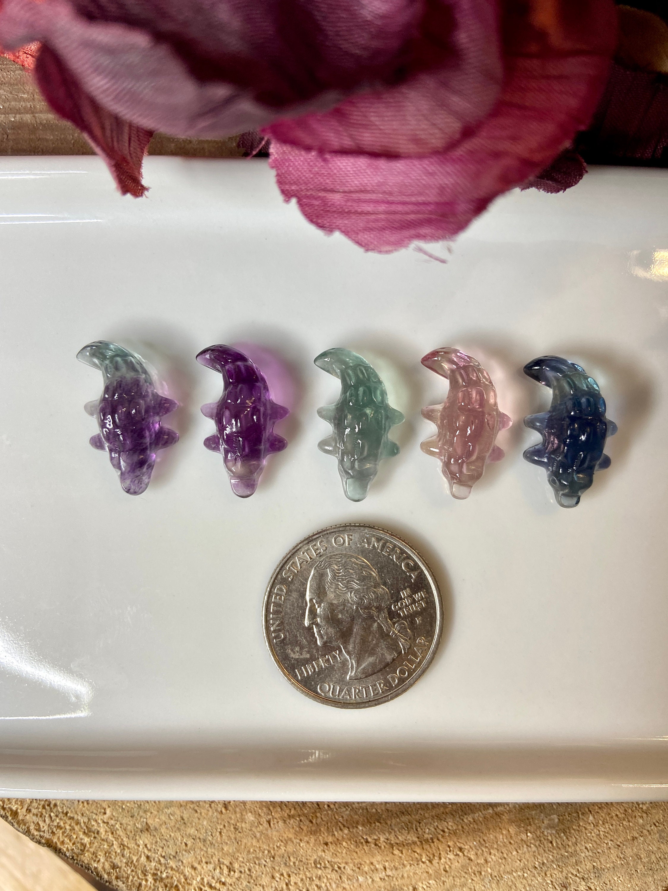 Mini Fluorite Crocodile Crv291 Crystal Alligator Tiny - Etsy