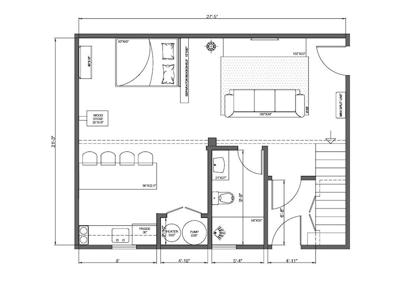 Custom Detailed 2D Floor Plan - Virtual Interior Design - Architectural ...