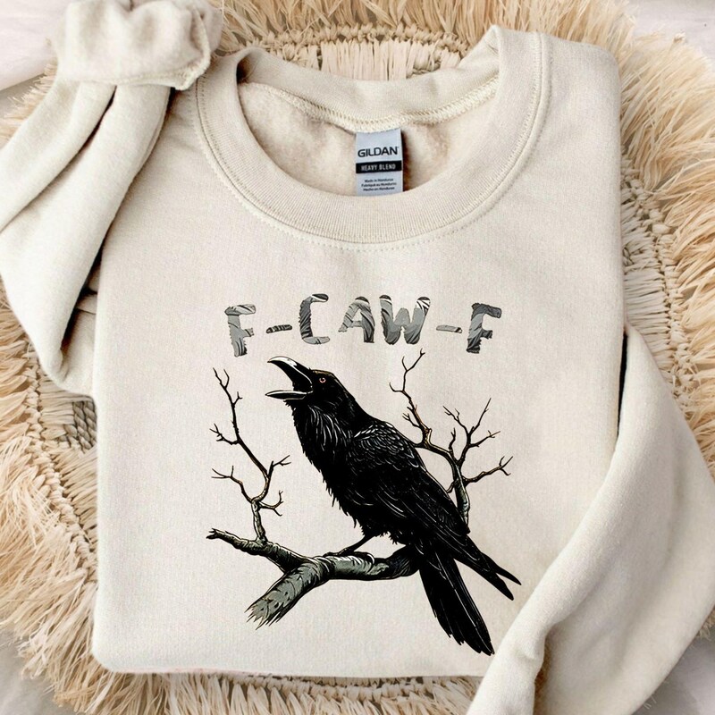 F Caw F Crewneck Sweater - Etsy