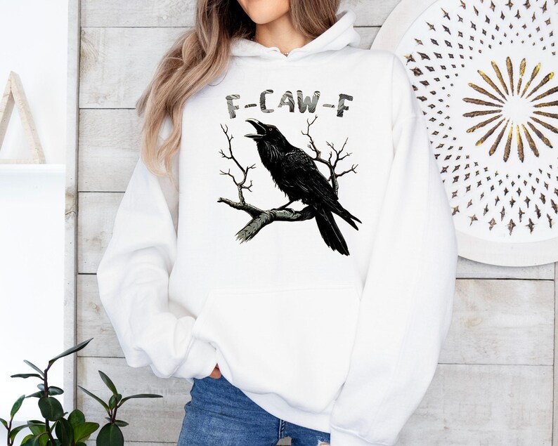 Black Bird Meme Sarcastic Halloween Sweatshirt, Funny Crow Halloween ...