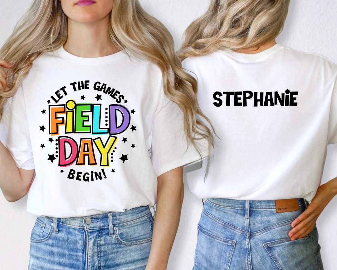 Custom Field Day Shirt, Front and Back School Game Day Shirt, Funny ...