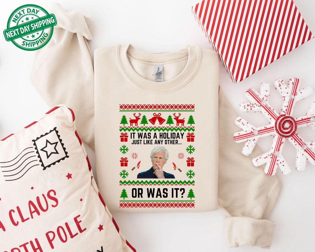 True Crime Ugly Christmas Sweater Party Sweatshirt, Funny Christmas ...