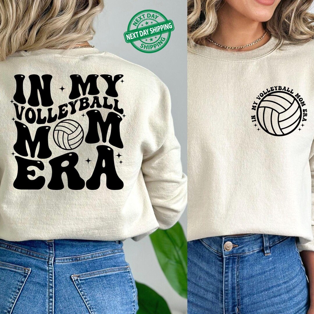 In My Volleyball Mom Era Sweatshirt, Volleyball Mom Sweater, Volleyball ...