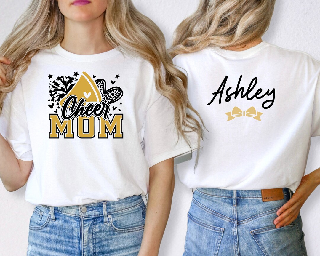 Custom Cheer Mom Tshirt, Custom Cheer Mom Faux Glitter T-shirt, Cheer ...