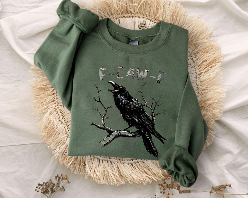 Black Bird Meme Sarcastic Halloween Sweatshirt, Funny Crow Halloween ...
