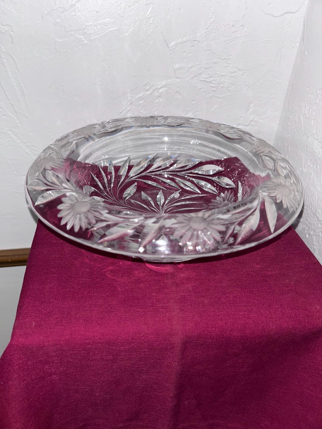 Cut Crystal Serving Dish - Etsy