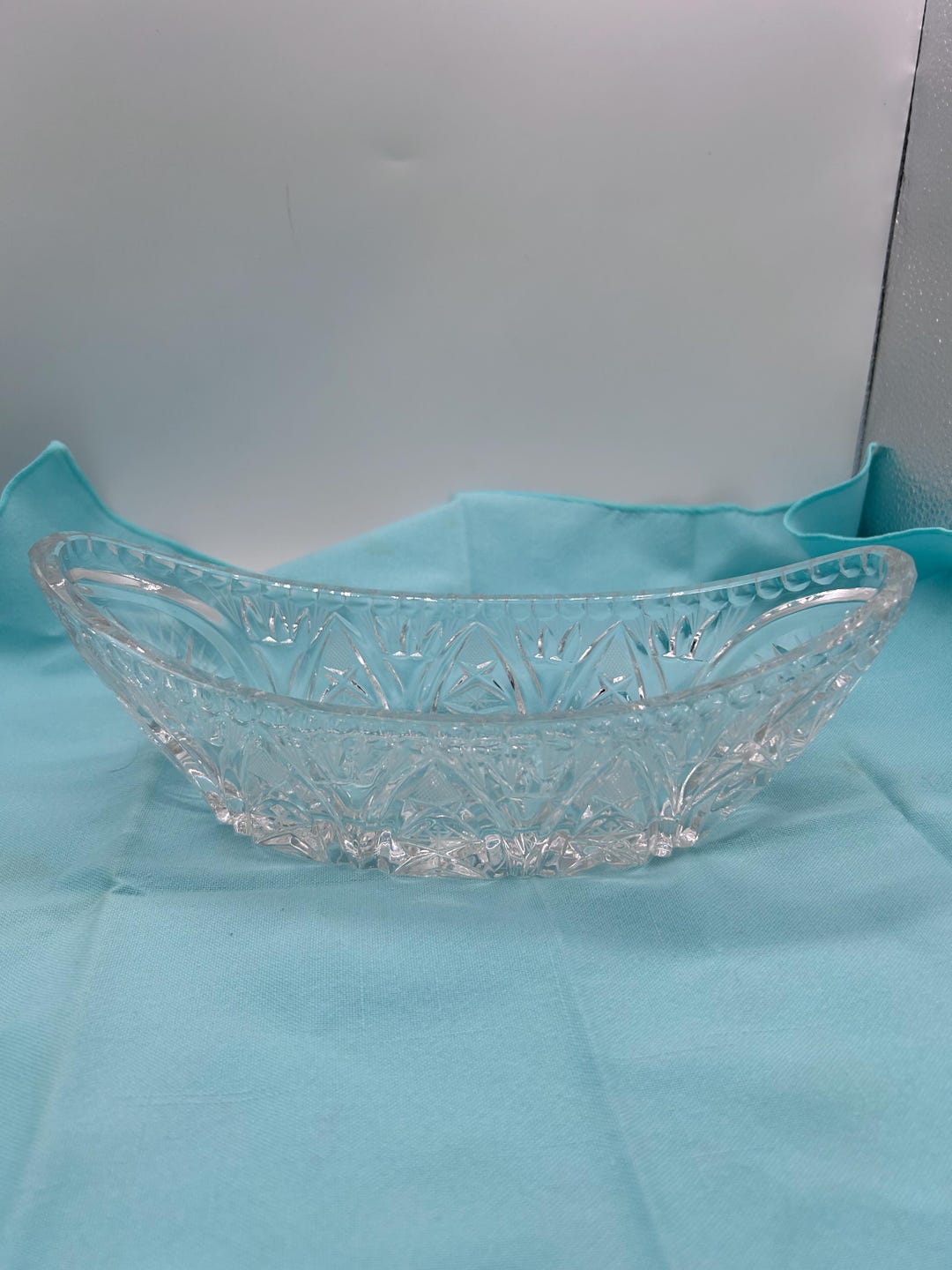 Vintage Cut Crystal Gravy Boat - Etsy