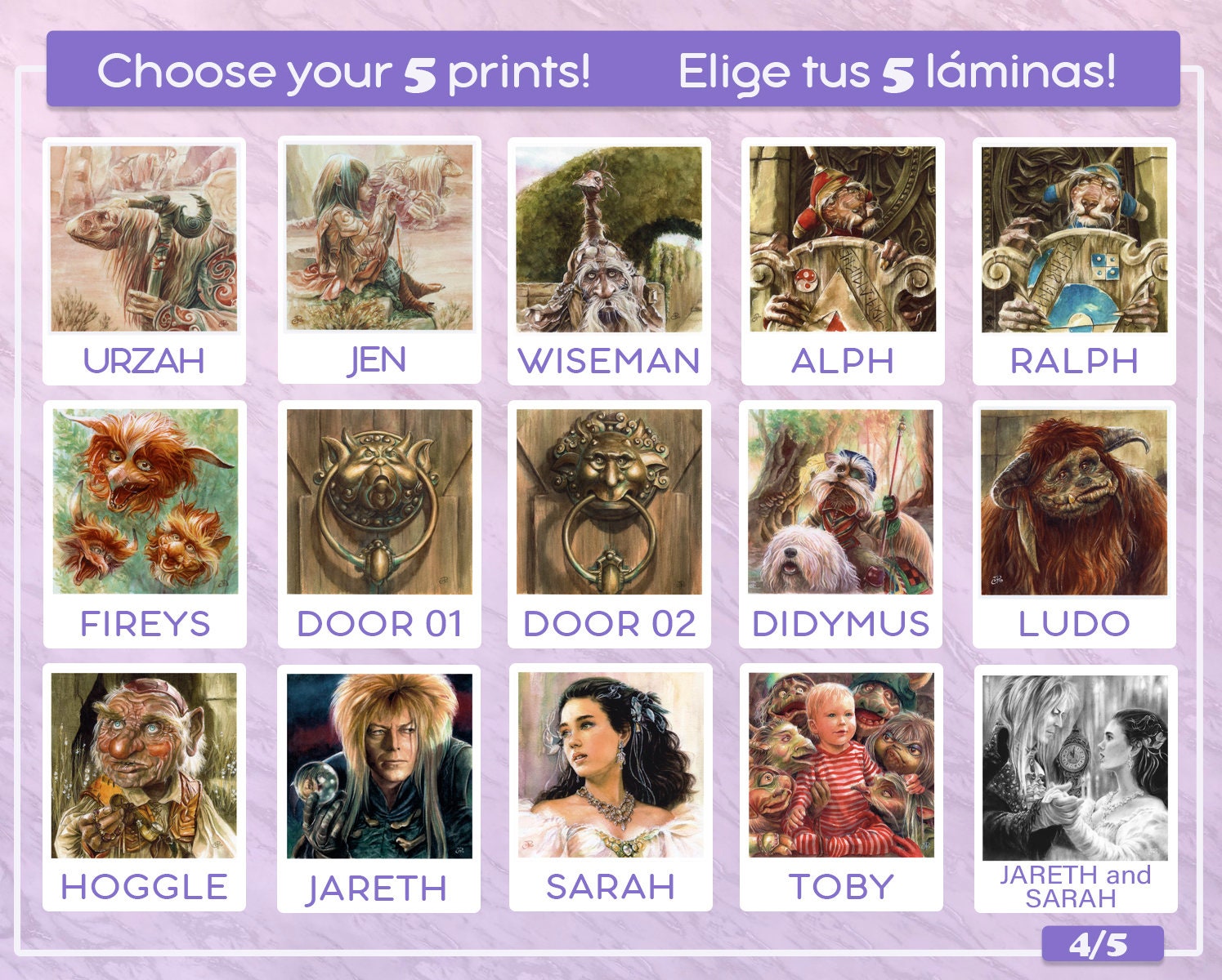 Mini Prints Art Fantasy Art Square Art Print Set of 5 - Etsy