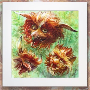 Fireys Art Print - Labyrinth Watercolor Artwork - the Fire Gang Art ...
