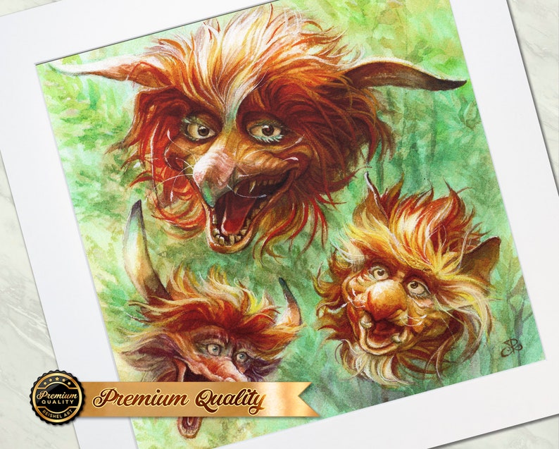 Fireys Art Print - Labyrinth Watercolor Artwork - the Fire Gang Art ...