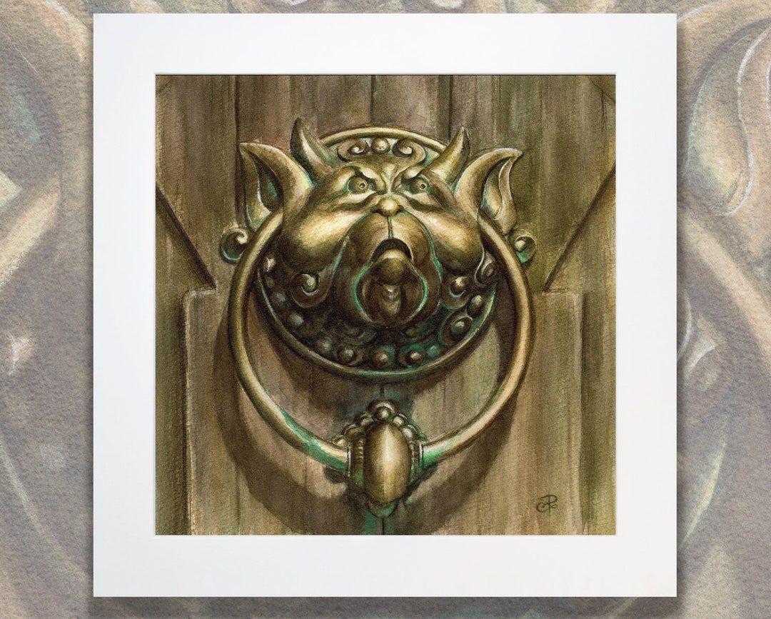Knocker Art Print - Left Knocker Labyrinth Watercolor Print - Labyrinth ...