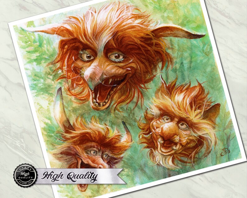 Fireys Art Print - Labyrinth Watercolor Artwork - the Fire Gang Art ...