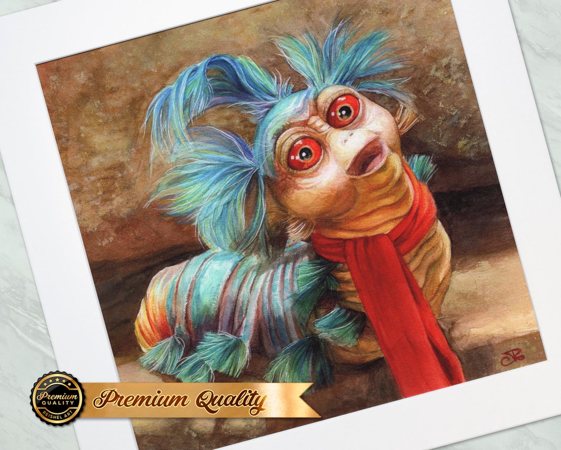 Labyrinth Worm Print Ello Worm Labyrinth - Etsy