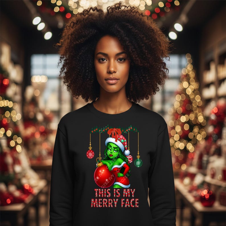 This is My Merry Face PNG – Sarcastic Christmas Girl Shirt Design - Etsy